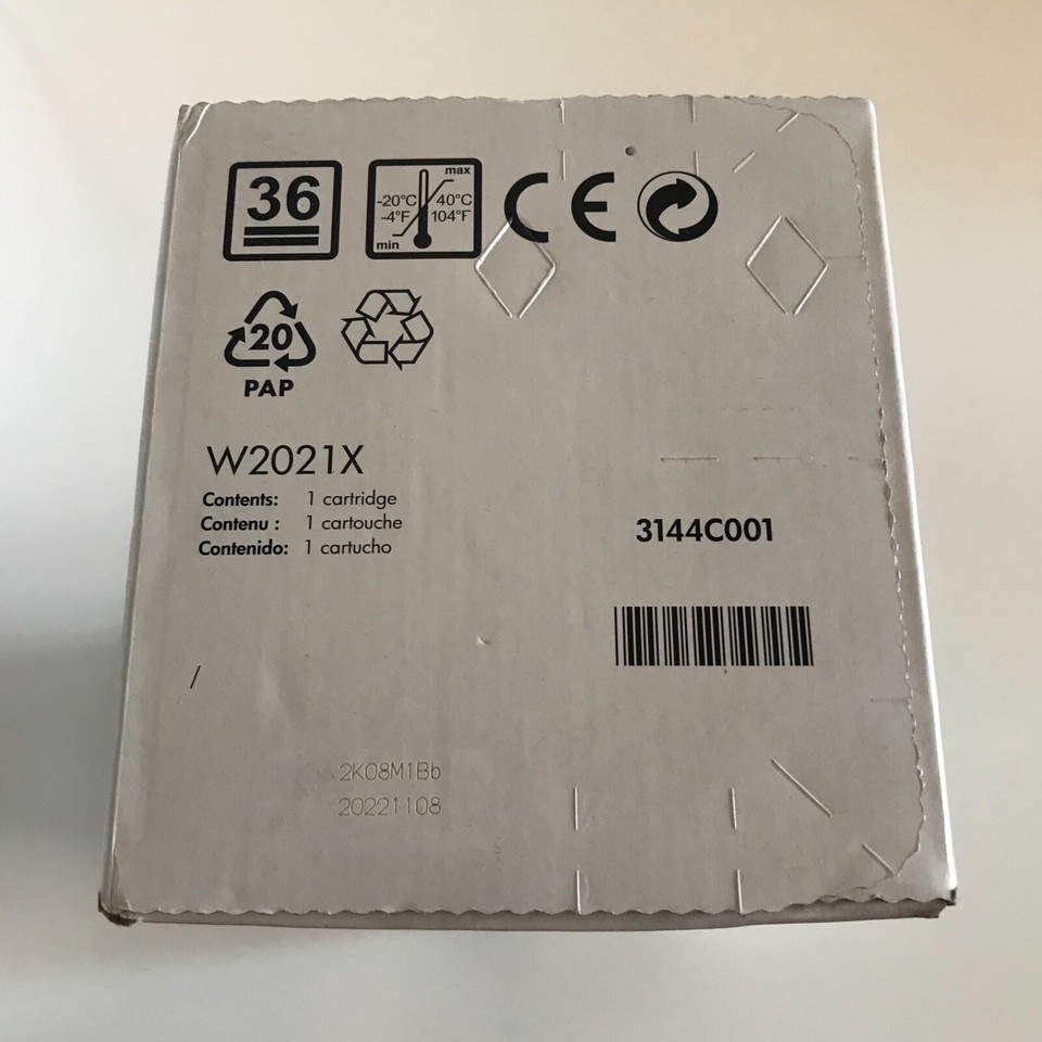 HP 414X W2021X Cyan Print Cartridge Genuine OEM Laserjet Toner M454 ...