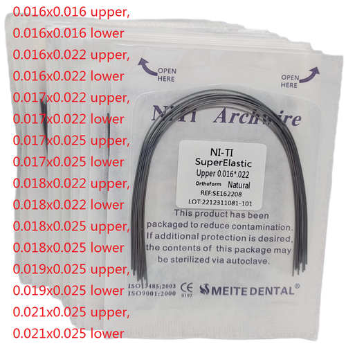 10Bag Dental Orthodontic Super Elastic Niti Arch Wires Rectangular ...