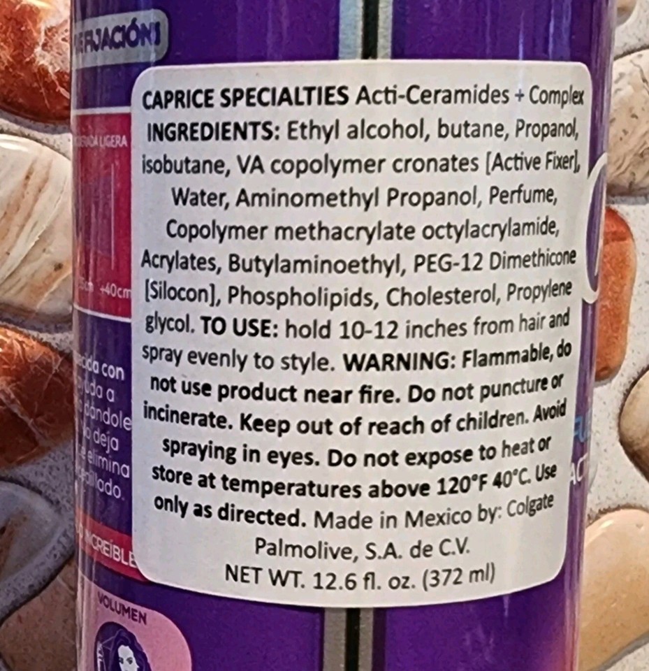 6 PK PALMOLIVE CAPRICE BRILLO AROMA STYLING SPRAY HAIRSPRAY 6 KINDS 12. ...