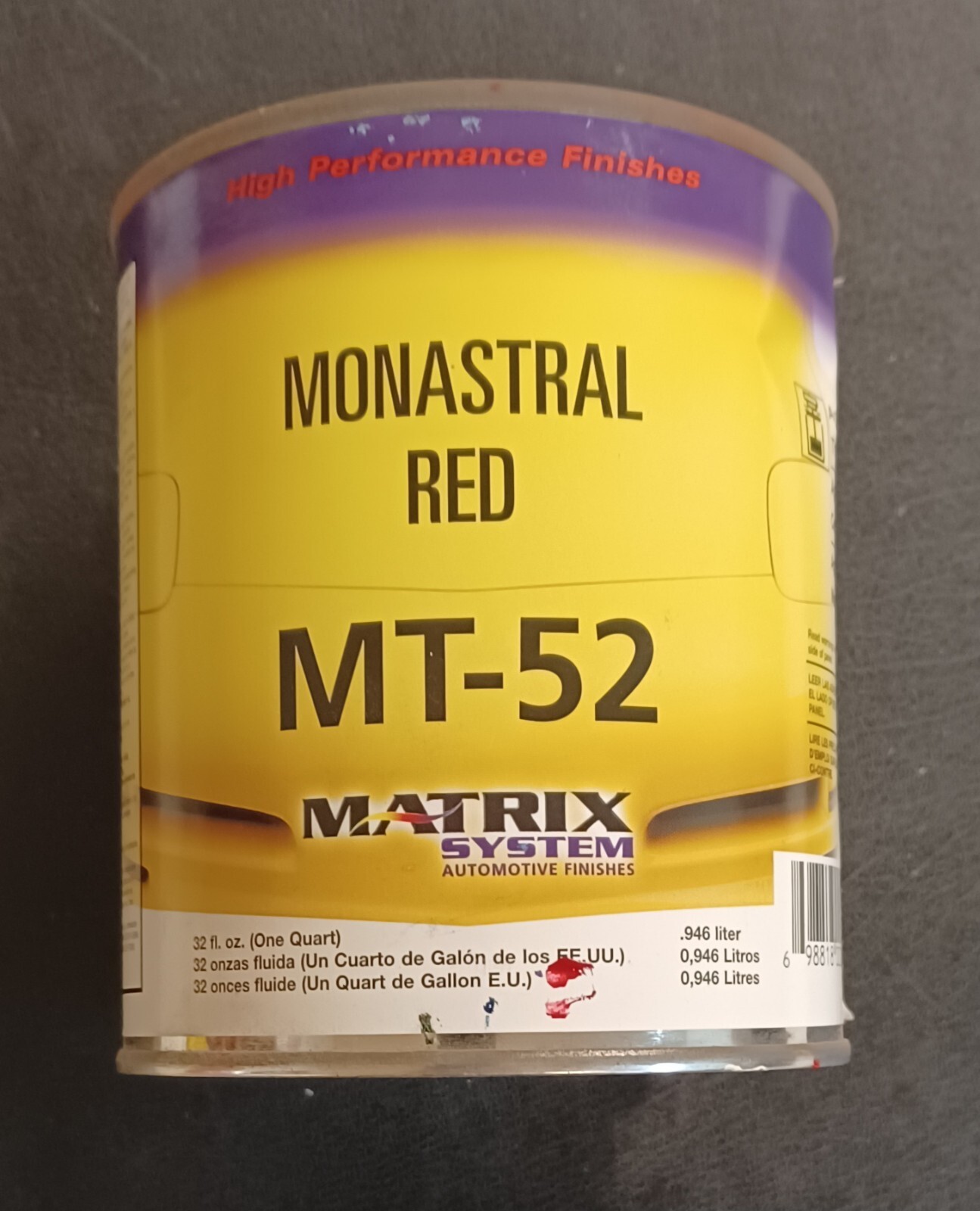 Matrix Toner MT-52 Monastral Red Paint 1 Quart NOS New | eBay