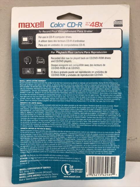 9 Maxell Color CD-R 80 Min 700MB for data music photos for sale online ...