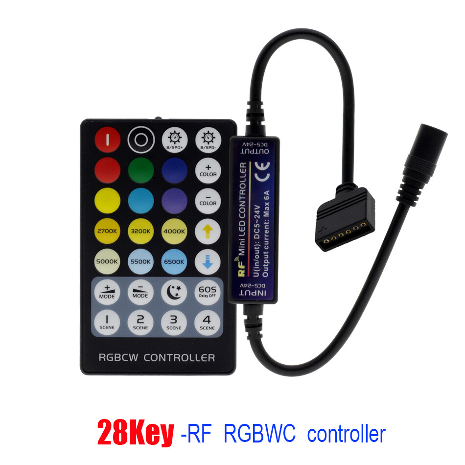 RF 14 Keys 21 Keys 28 Keys LED Controller for 5050 Single Color RGB LED ...
