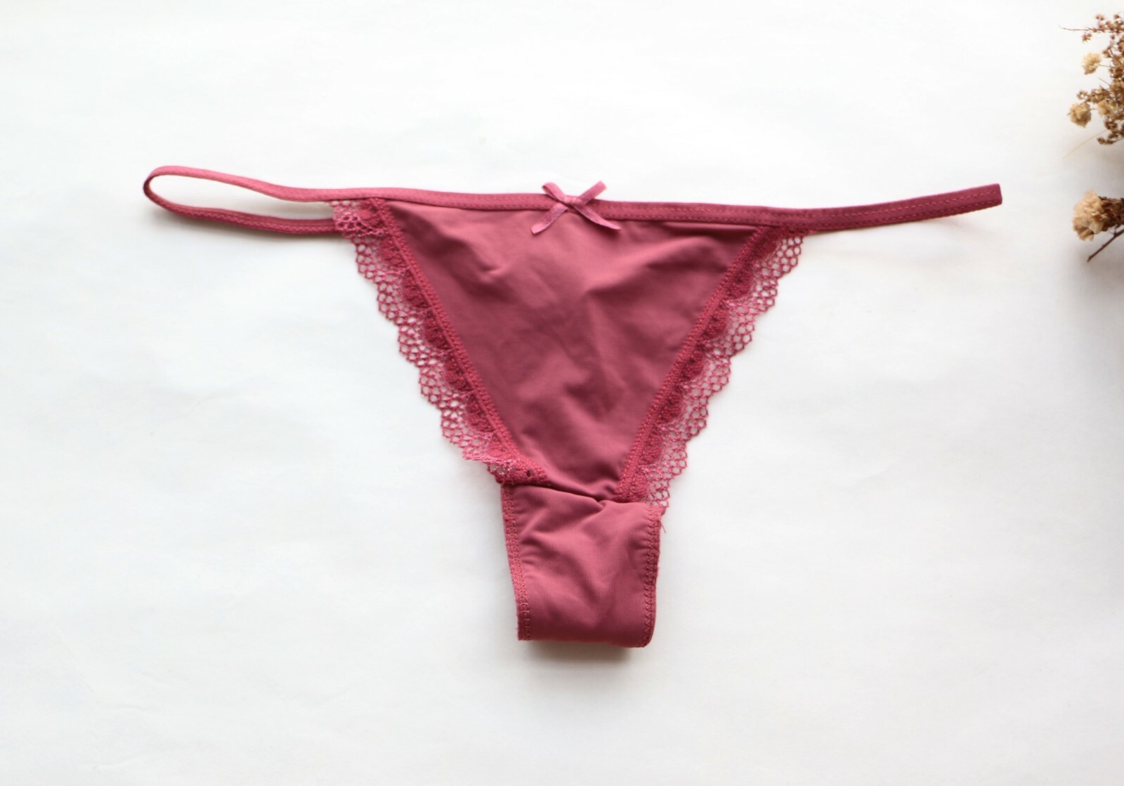 Women Sexy Thong Smooth&Lace T-Back Underwear Lady G-string Knicker 2XS ...