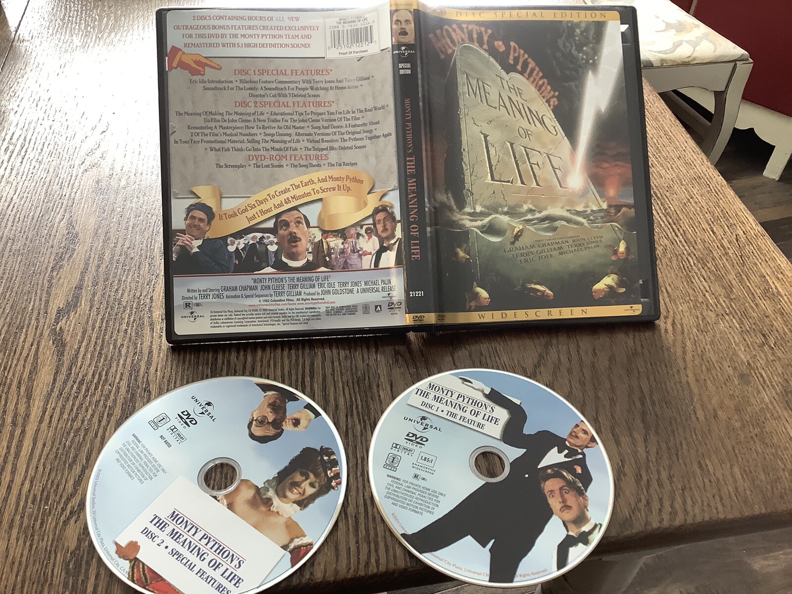 Monty Python's The Meaning of Life & Holy Grail Used 2 DVDS Free USA ...