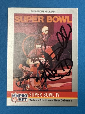 1990 Pro Set Super Bowl IV Card Autographs Signed By 3 Chiefs Vikings ...