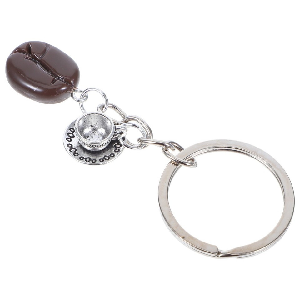 Coffee Keychains for Women Mini Cup Keychjain Bean Design Pendant ...