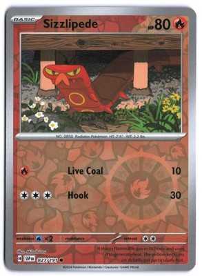 Sizzlipede 027/191 - SV08: Surging Sparks NM Pokemon TCG | eBay