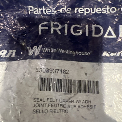 Frigidaire Dryer Top Seal 5303937182 NEW Genuine OEM BinH 45903691092| eBay