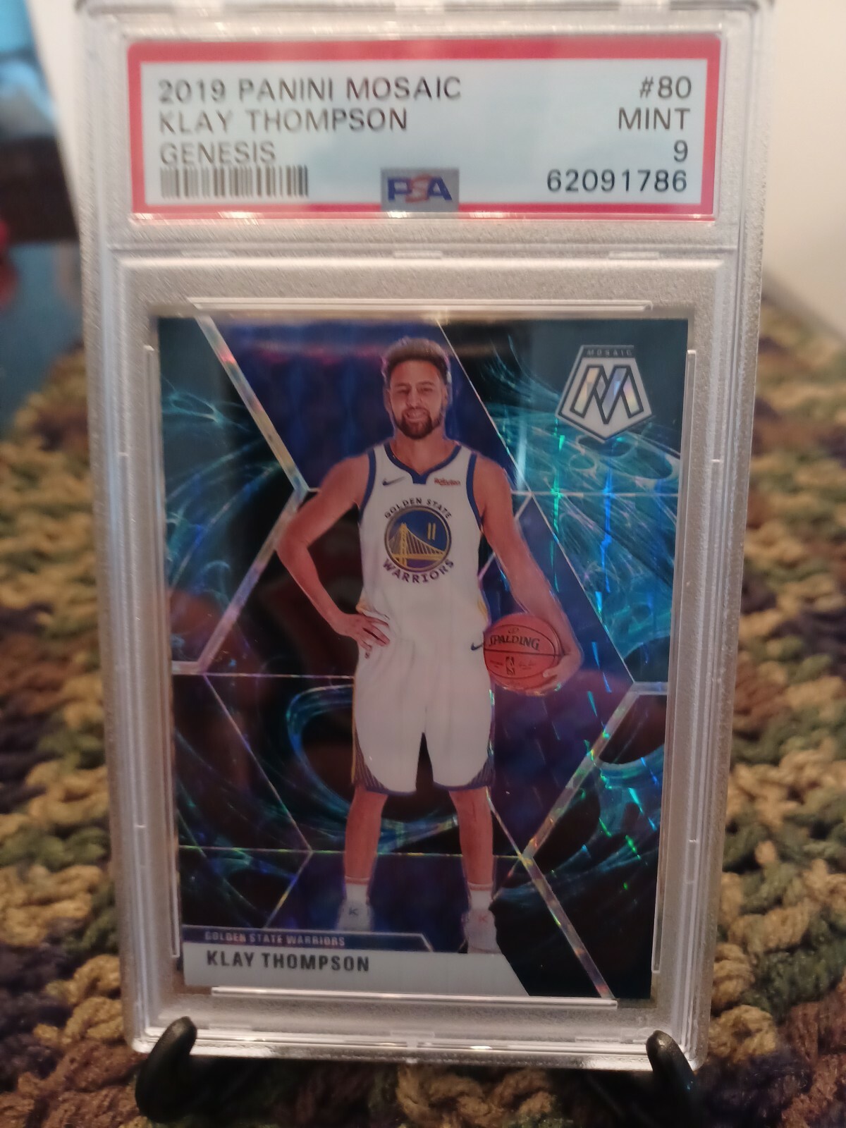 2019 Panini Mosaic #80 Klay Thompson Genesis PSA 9 🔥🔥🔥POP 3, GS ...