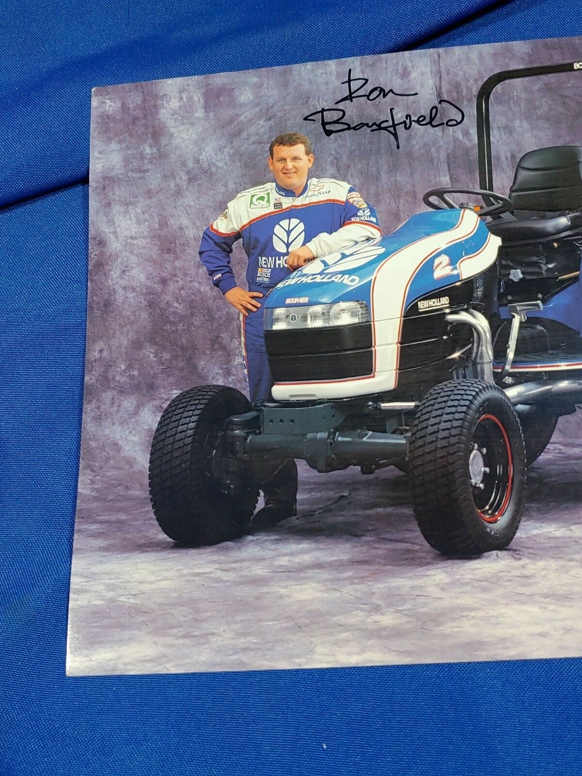 Ron Barfield Signed Poster Brochure Nascar New Holland Tractor Boomer ...