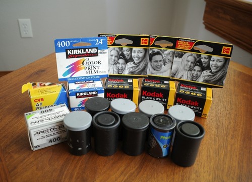 35mm Expired Film LOT of 15 Rolls 200 400 800 Max Gold Arista Kodak B&W ...
