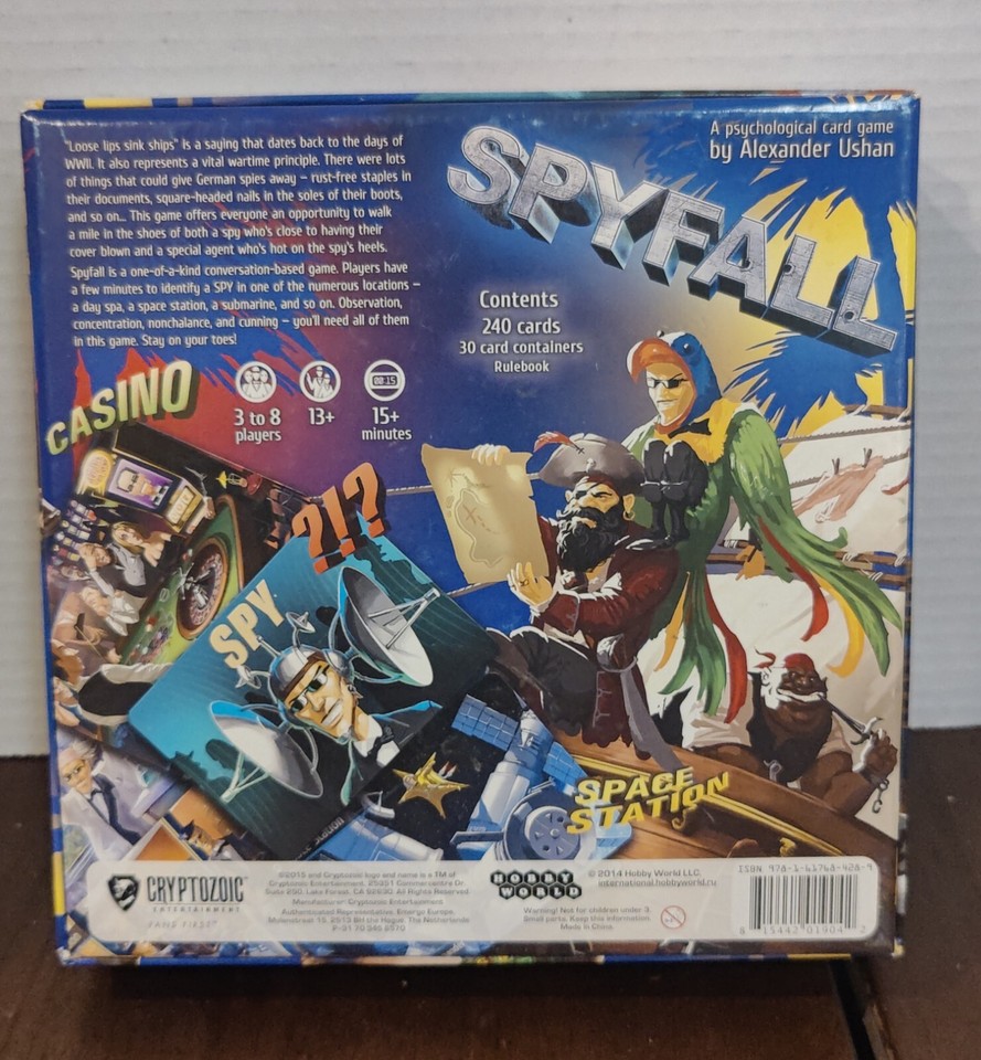 Spyfall Party Game Board Game Bluffing Deduction - 100% Complete Great ...
