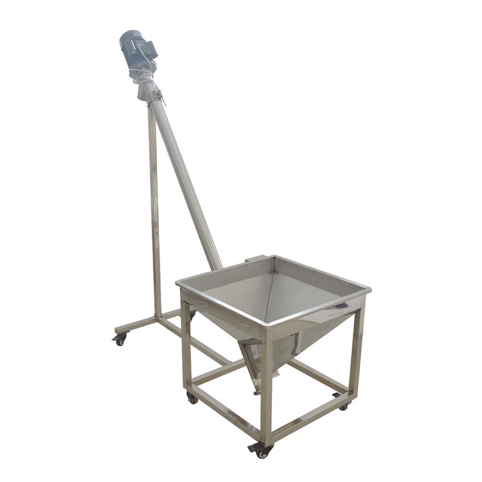 Inclined Type Auger Feeder Vibrating Hopper Conveyor Lifting Machine ...
