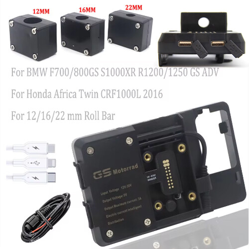 Mobile Phone Navigation USB Bracket For R1200/1250GS LC ADV F750/800GS ...