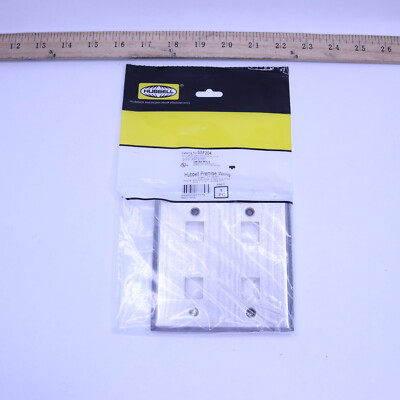 Hubbell Phone/Data/Multimedia Faceplate Double-Gang 4-Port Stainless ...