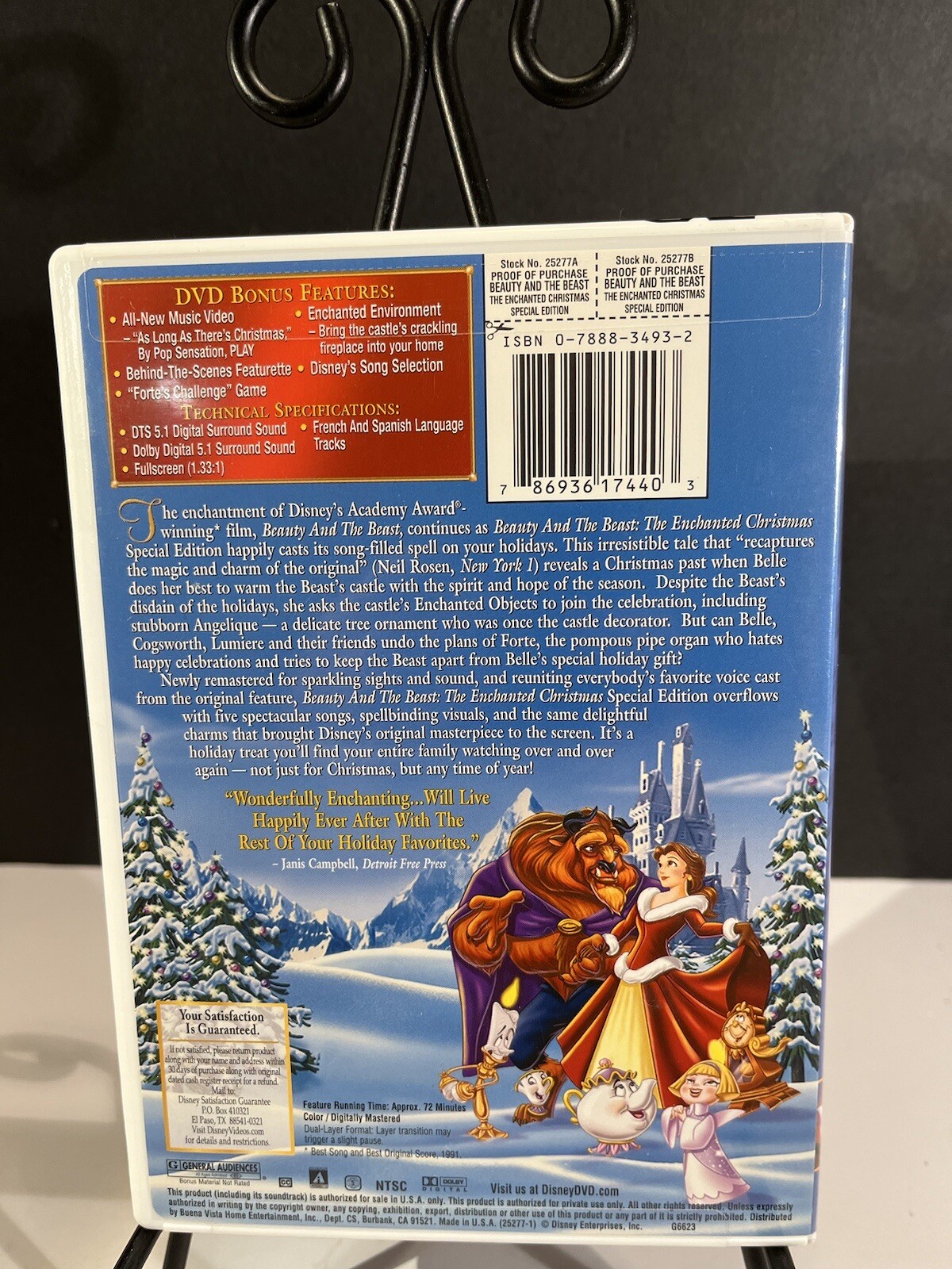 Beauty and the Beast: An Enchanted Christmas (DVD, 2002, Special ...