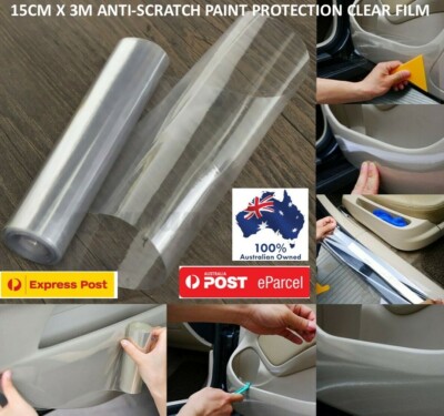 3M x 15cm Clear Vinyl Film Wrap Anti-Scratch Scratches Shield Paint ...
