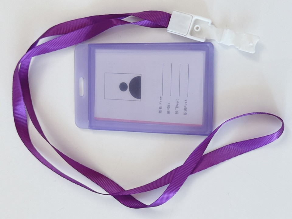 Name Badge Swipe Work Pastel Opal Card Holder Security ID Pull Tag ...