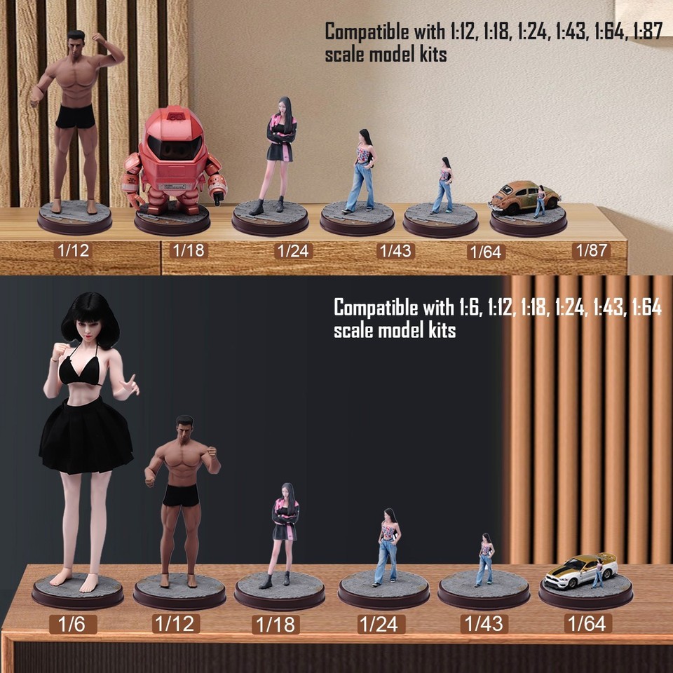 Resin Beach Rode Lawn 6cm/8cm Round Square Display Platform Base Fit ...