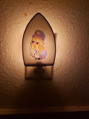 Stained Glass Night Light Keystone Cop Police Wall Plug In Bedroom Bath ...
