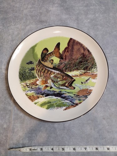 Rod Ruth, "Smallmouth Bass" Collector Plate, Pickard China Co. Fish ...