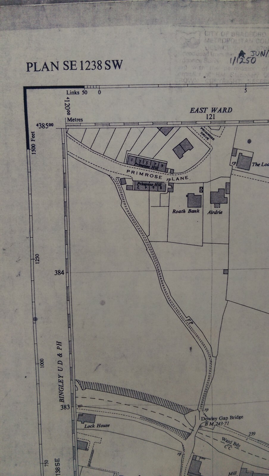 Ordnance Survey Map: Bingley/Shipley, Plan SE 1238 SW, 1960 | eBay UK