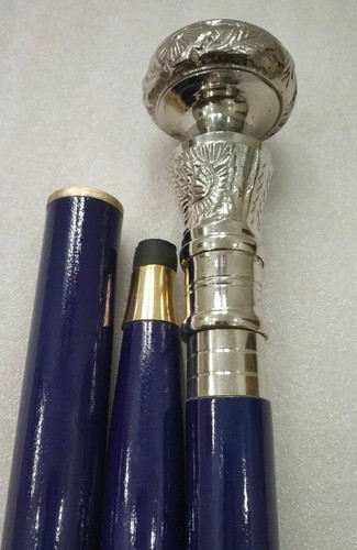 royal handle vintage style designer wooden Brass walking cane stick ...