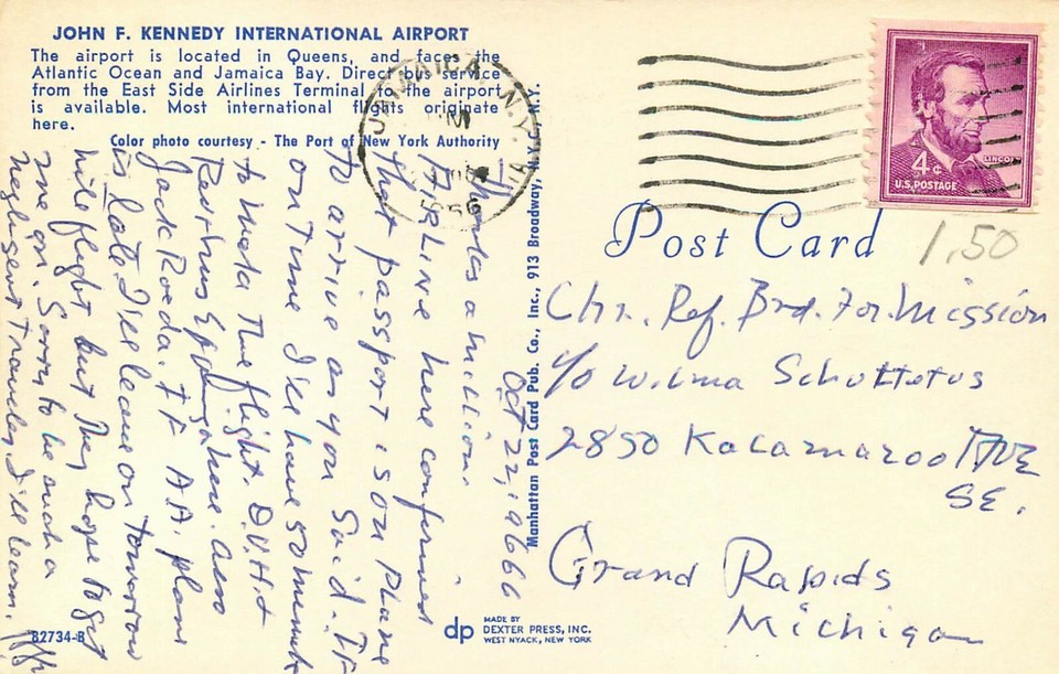 JFK International Airport 1958 Postcard Aerial View | eBay