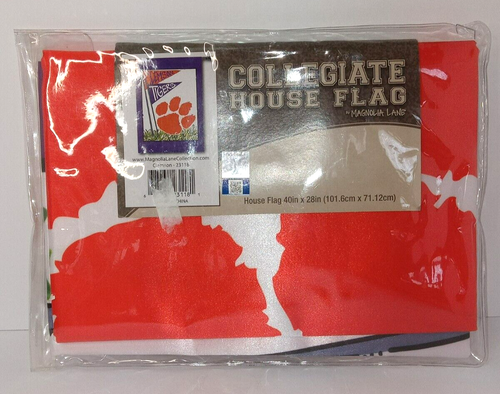 Clemson Tigers House Flag 40” x 28” Magnolia Lane New Sealed In Package ...
