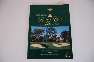 1999 Ryder Cup Golf Championship Program | eBay