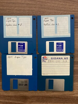 Vintage IBM Super Tips and PC IBM-DOS 3.3 Floppy Disks - 4 Untested ...