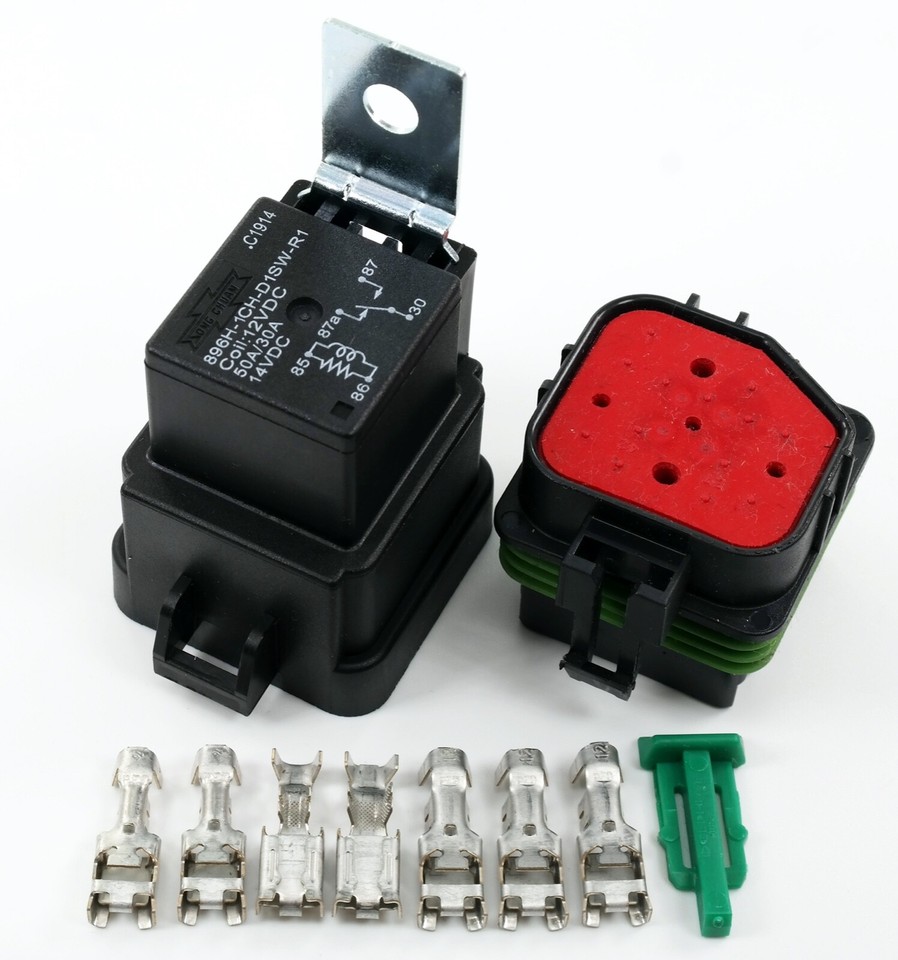 Delphi 50/30 Amps Weatherproof Automotive Relay & Socket Kit | eBay