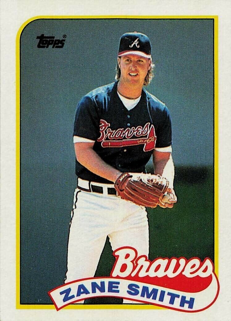 1989 Topps #688 Zane Smith Pitcher Atlanta Braves FREE shipping | eBay