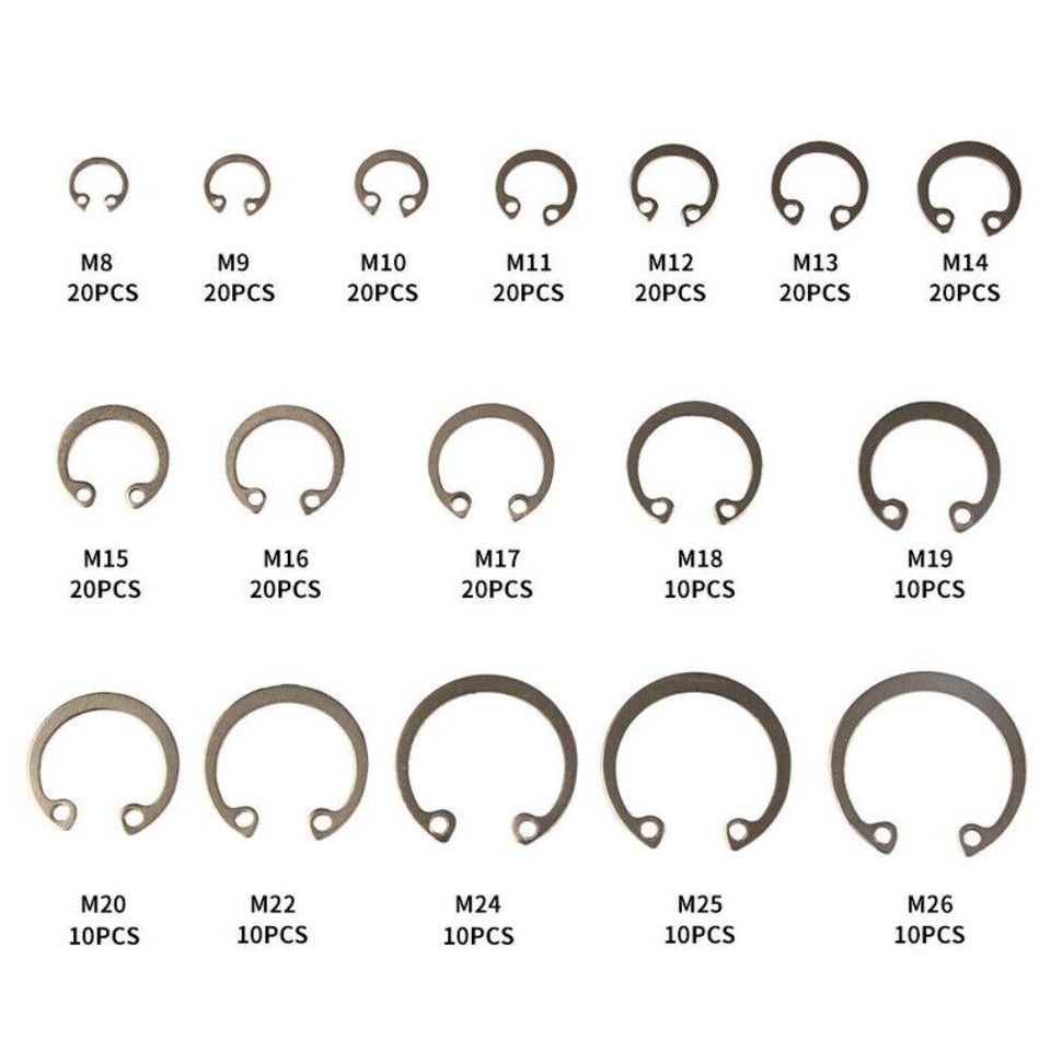 270x Circlip Set internal Circlips snap Ring assortment set retaining ...