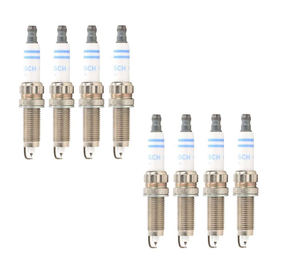 Bosch OE Fine Wire Double Platinum Set of 8 Spark Plugs .8mm Gap For ...