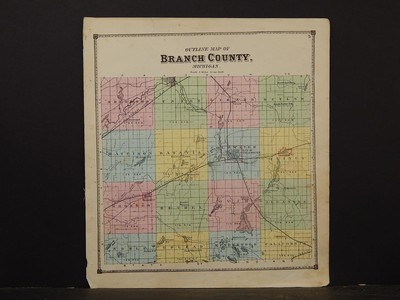 Michigan, Branch County Map, 1872, Y3#33 | eBay
