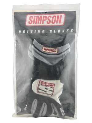 Simpson Driving Gloves V-Grip 2 Layer Nomex Medium 8 - 9.5 Black Pair ...