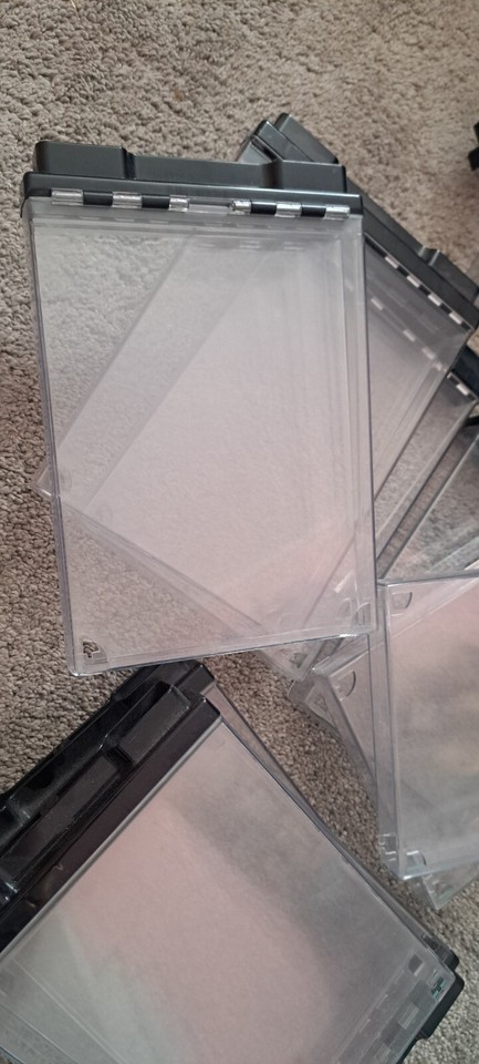 (LOT OF 12) Kwik Case Security DVD Fully Enclosed Black Locking Bottom ...