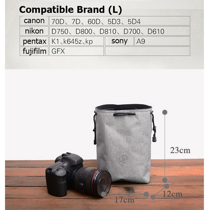 Waterproof Nylon Protector Bag Case Drawstring Pouch Camera & Lenses ...