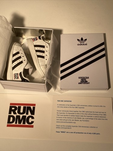 Adidas 35th Anniversary Mini Museum Collection RUN DMC Superstars with ...