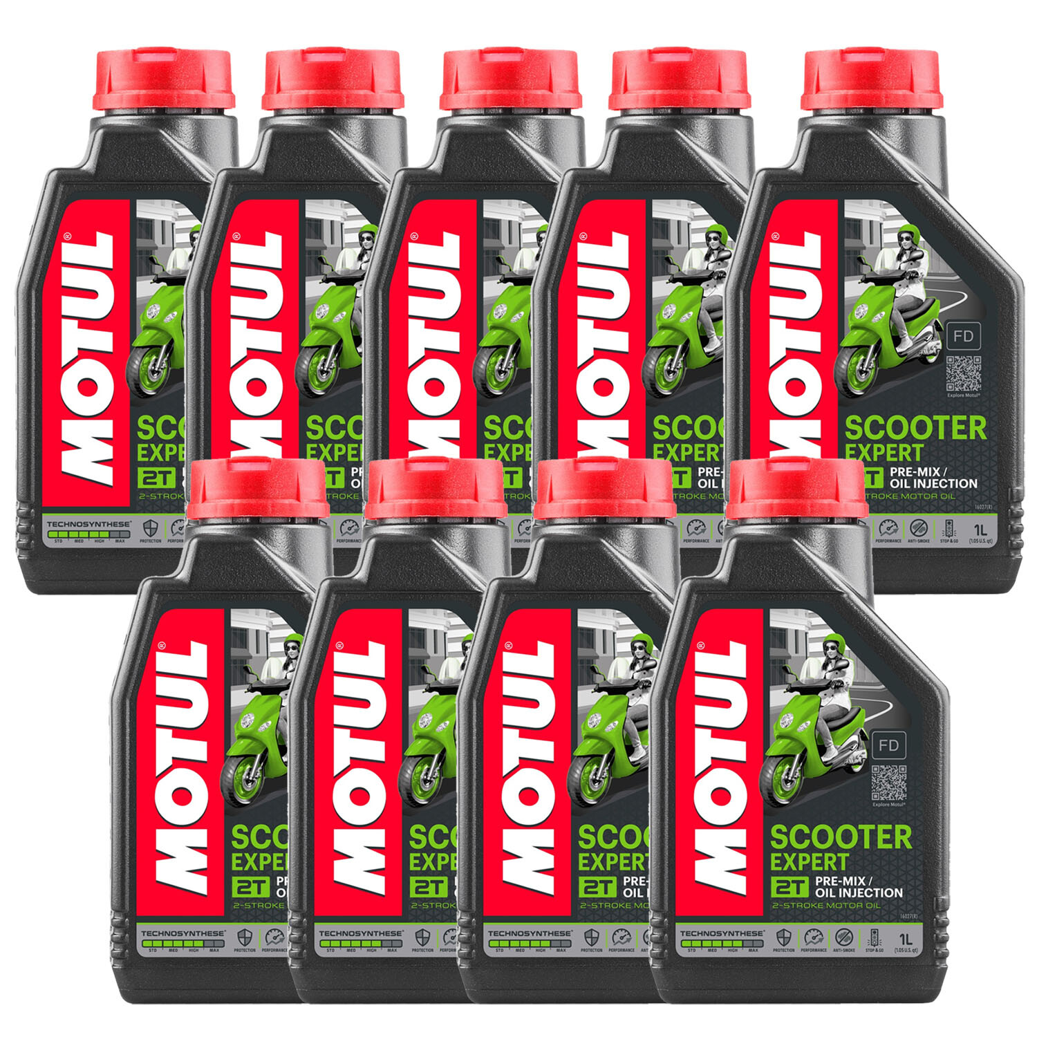 Motul 105880 9L Scooter Expert 2T Pre Mix Injection 2 Stroke Motor Oil ...