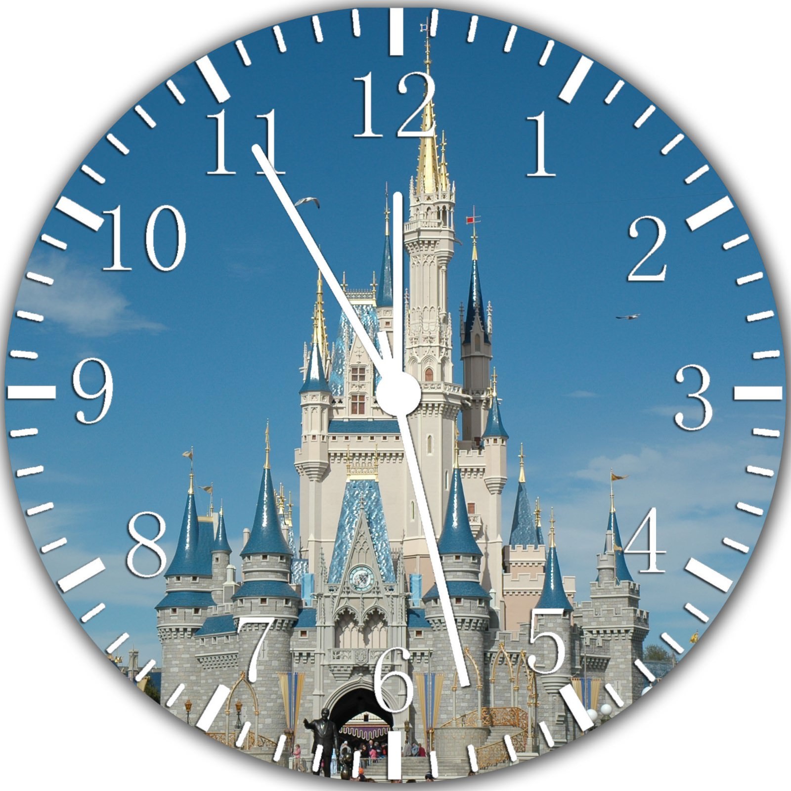 Disney Castle Frameless Borderless Wall Clock Nice For Gifts or Decor ...