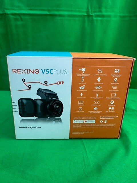 Rexing V5C Plus - 4K Front+Cabin Dash Cam 3" LCD Screen - Black (BR10 ...