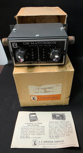 Vintage CB Matchbox/E.F. JOHNSON CO. #250-49 Ham radio Antenna Tuner W ...