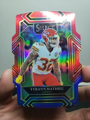 2021 panini nfl select tyrann mathieu red blue club level die cut | eBay