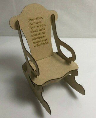 Christmas in Heaven Poem Rocking Chair Wooden MDF Memorial Gift ...
