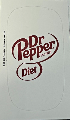 DECAL DIET DR PEPPER GP VALVE SINGLE LABEL # D60-DDP-3-SG | eBay
