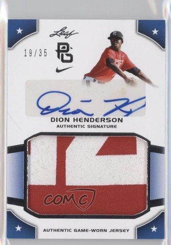 2015 Leaf Perfect Game National Showcase - Jersey Autographs Dion ...