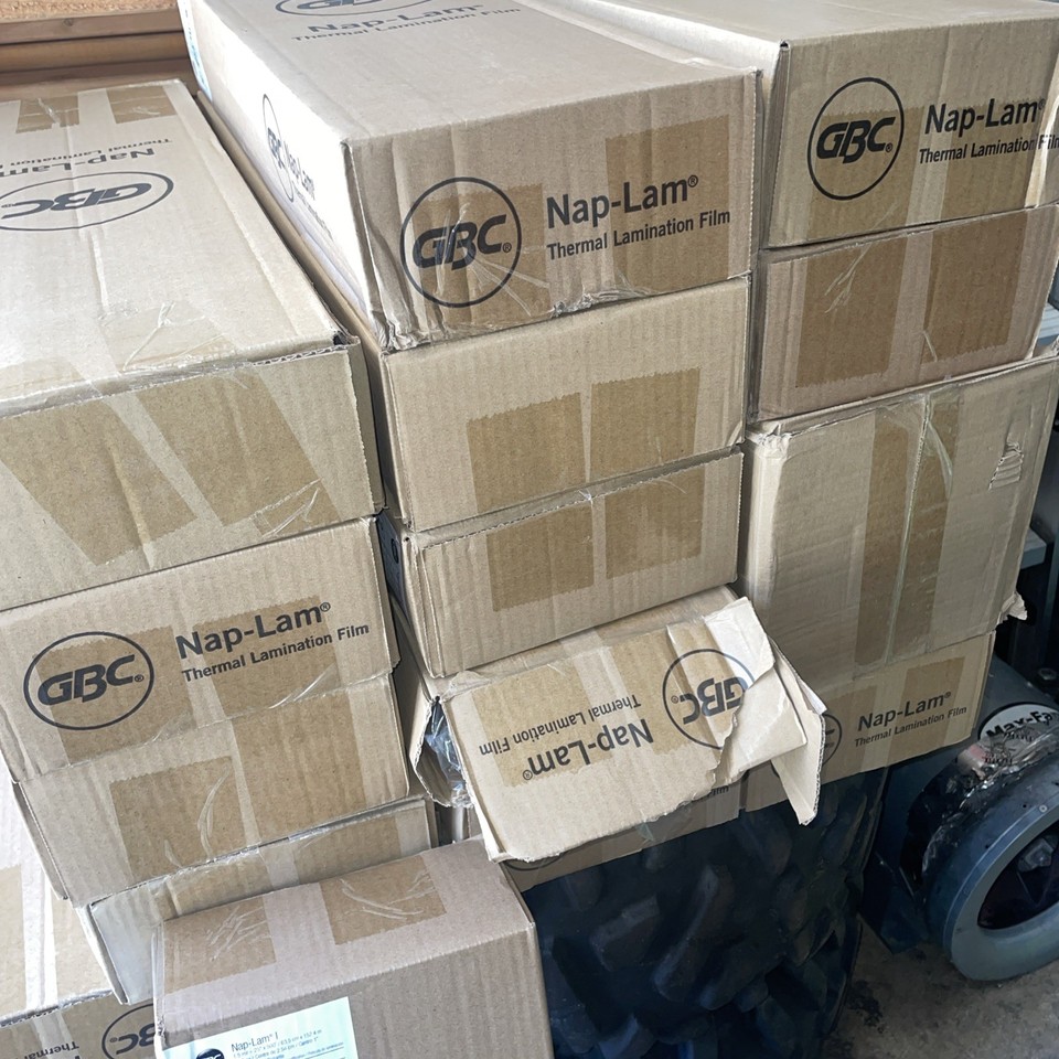 2 Rolls GBC Nap Lam I Laminating Roll Film 300004 Nap-Lam 1.5mil 25” x ...