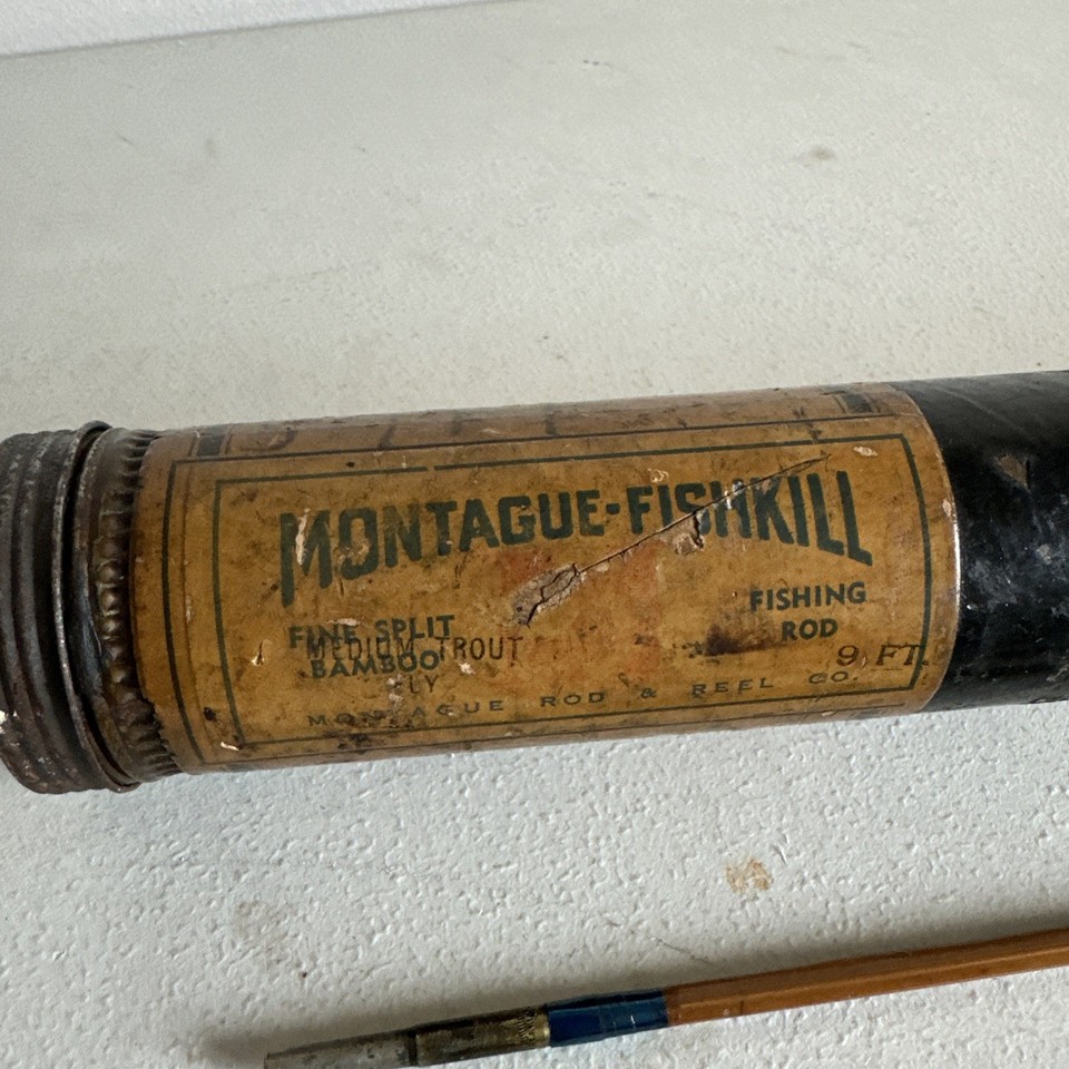 Montague Fishkill 9 ft 3 Pc Bamboo Fly Rod With Original Tube, sleeve ...
